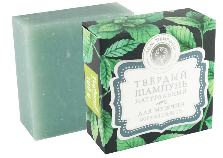 Твёрдый шампунь Активная свежесть для мужчин, 100 г (Дом Природы ...