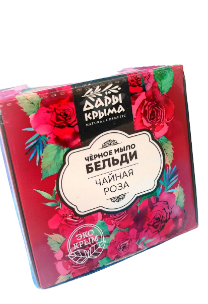 Черное мыло БЕЛЬДИ "Чайная роза", 150г (Дары Крыма), купить в Мск, СПб ...